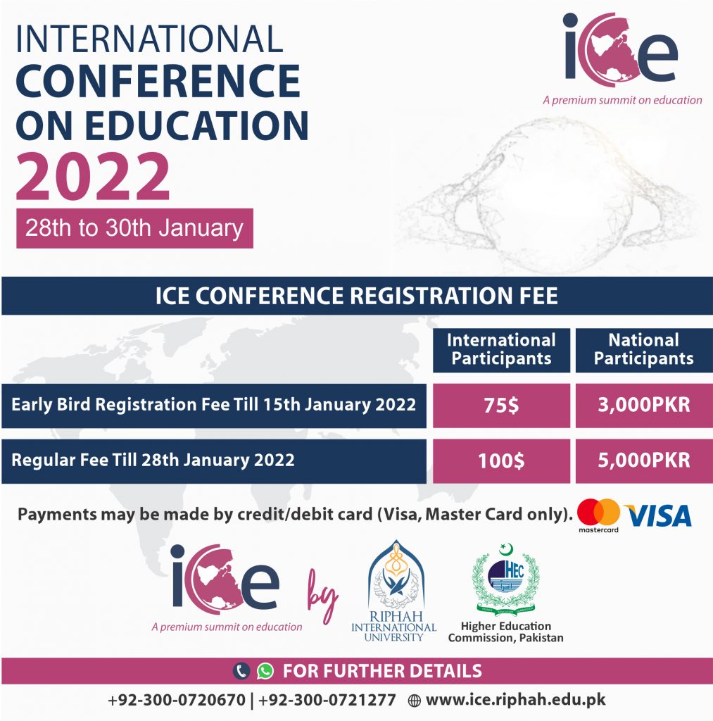 Registration Fee – International Conference on Education